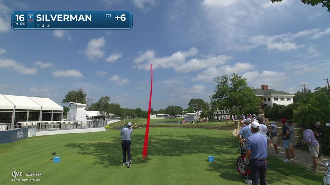Ben Silverman makes birdie on No. 16 at Charles Schwab