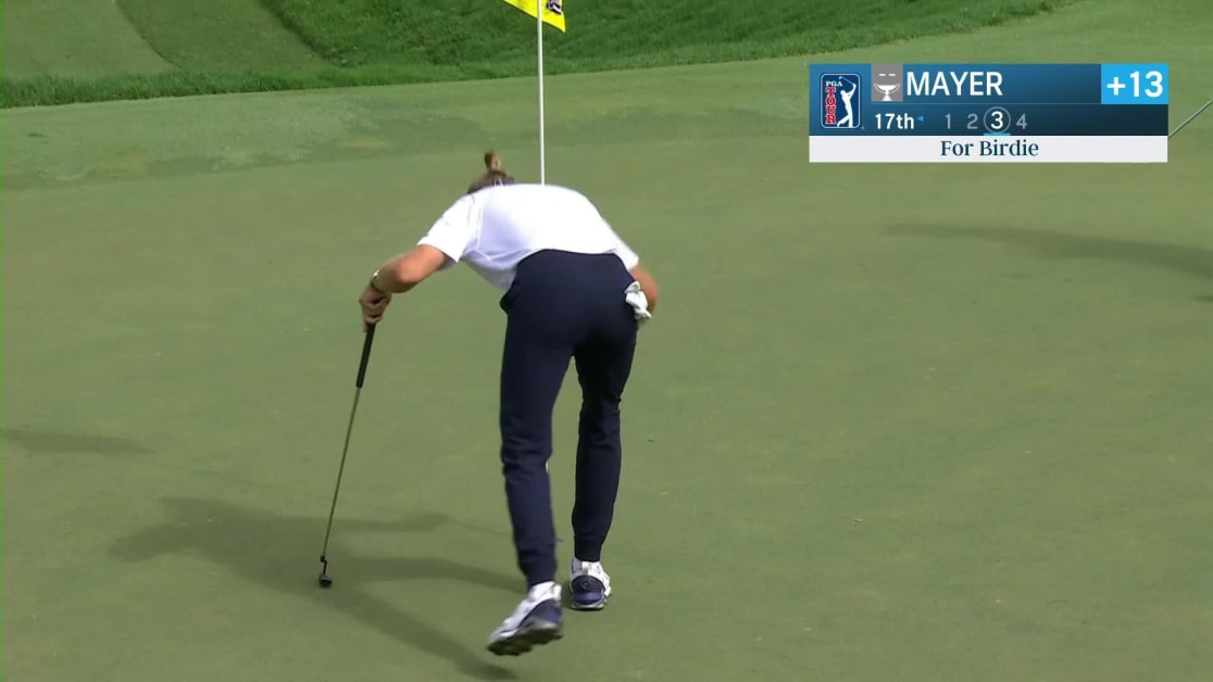 Jon Mayer makes birdie on No. 17 at Wyndham