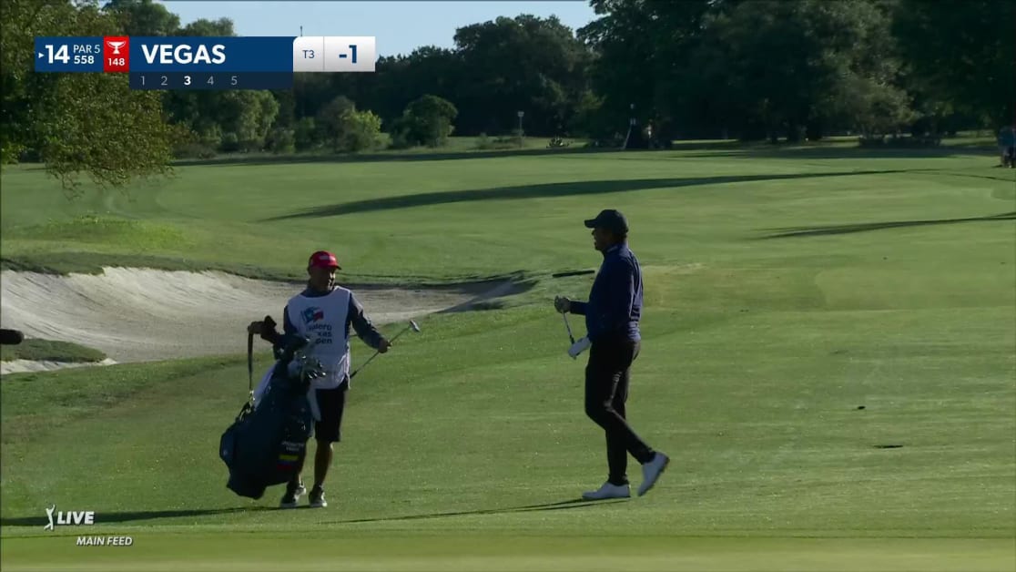 Jhonattan Vegas nearly holes chip for eagle at Valero