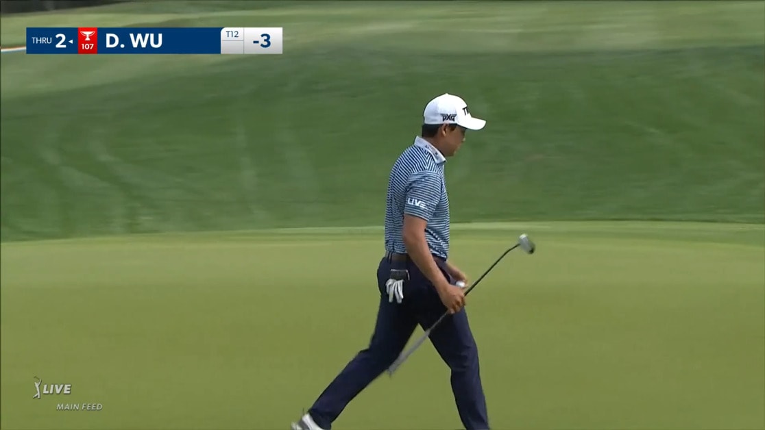 Dylan Wu's approach to to 2-feet checks up nicely at Valero