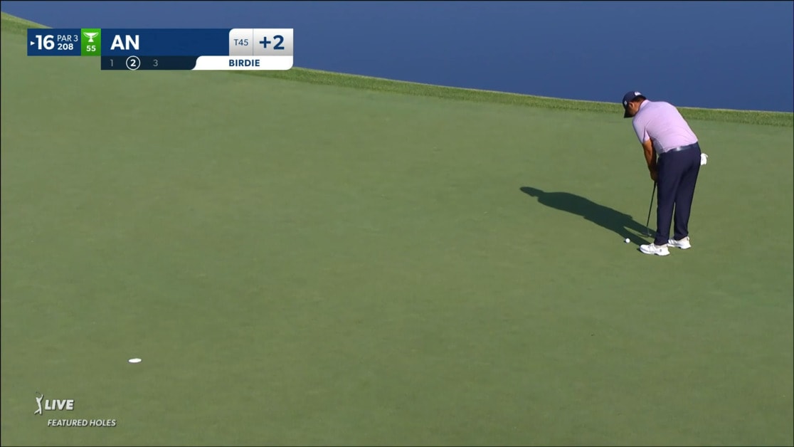 Byeong Hun An rolls in 19-footer for birdie at the Memorial