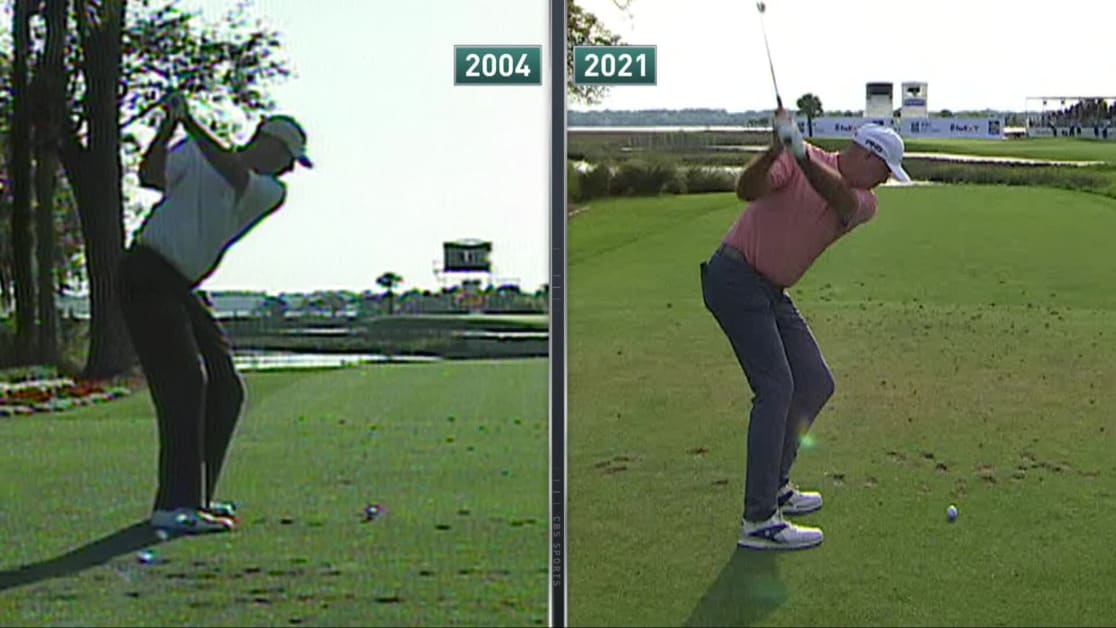 Stewart Cink swing comparison from 2004 to 2021