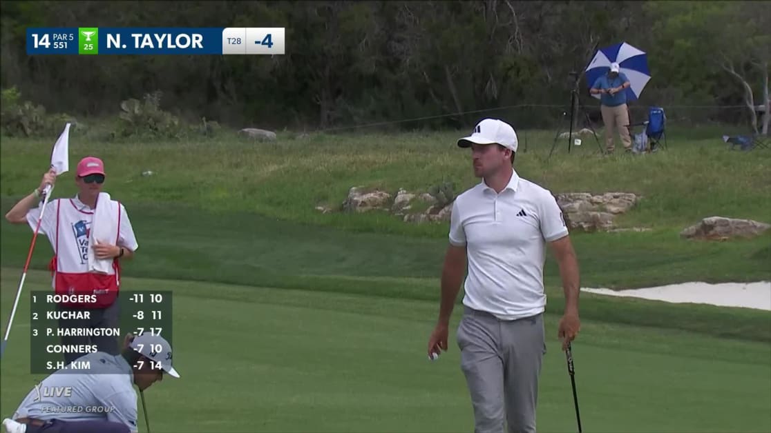 Nick Taylor makes birdie on No. 14 at Valero