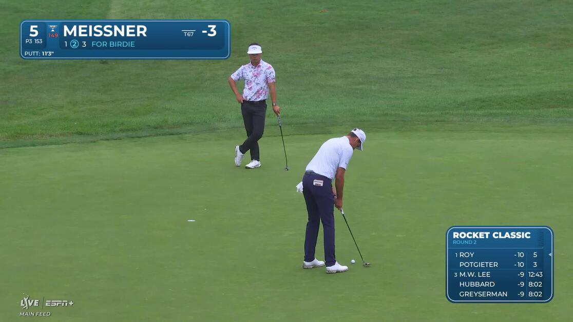 Mac Meissner makes birdie on No. 5 at Rocket Classic