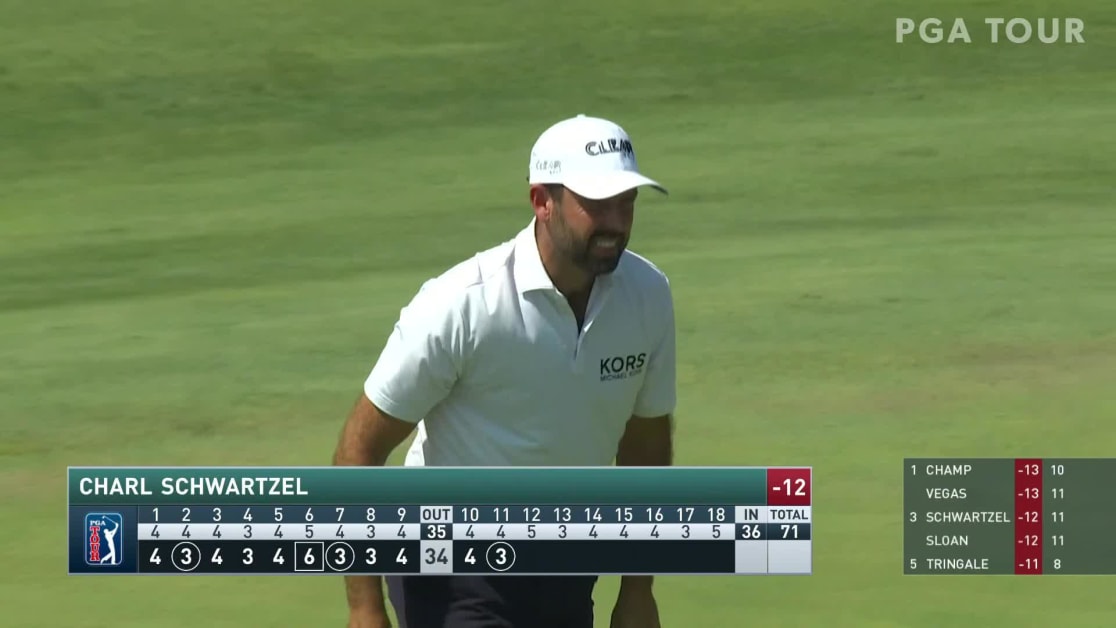 Charl Schwartzel's approach from the rough yields birdie at 3M Open