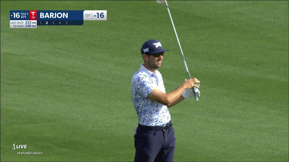 Paul Barjon makes birdie on No. 16 at The American Express
