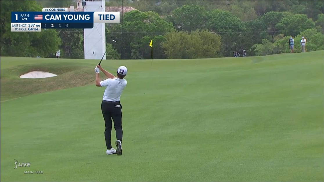 Cameron Young throws a dart to tie hole at WGC-Dell Match Play
