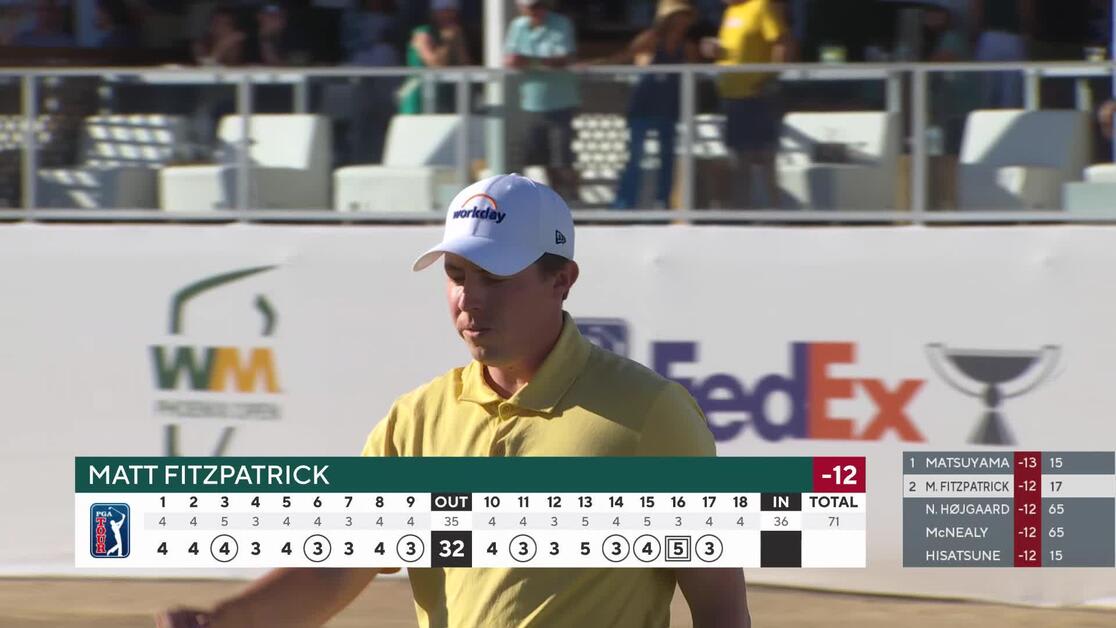 Matt Fitzpatrick sinks 10-foot birdie putt on No. 17 at WM Phoenix Open