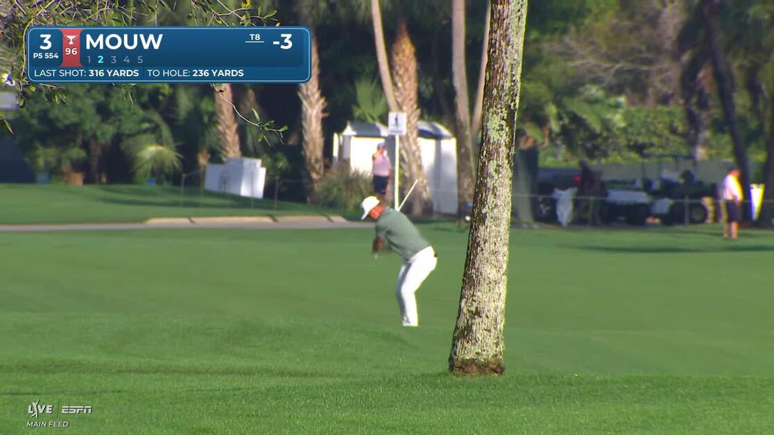 William Mouw drains 6-foot birdie putt on No. 3 at Cognizant Classic