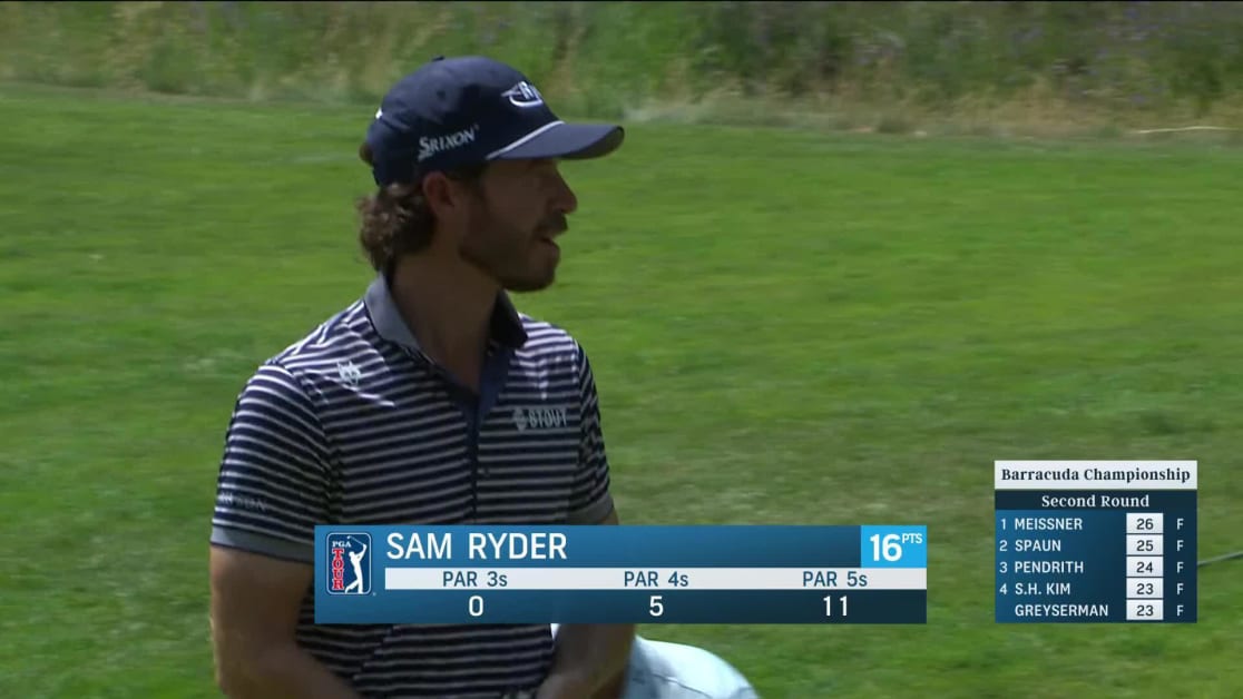 Sam Ryder makes birdie on No. 11 at Barracuda
