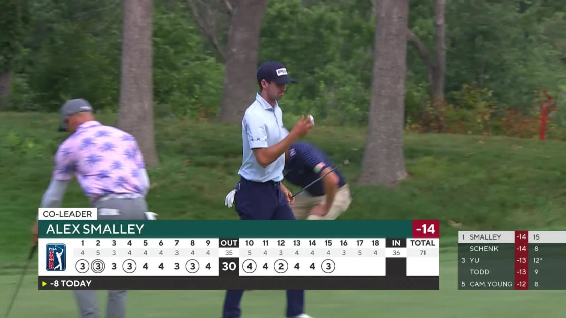 Alex Smalley makes birdie on No. 15 at John Deere