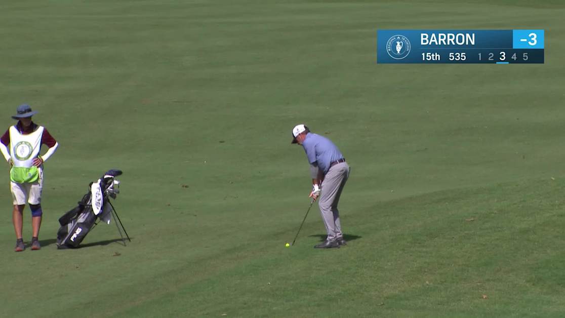 Doug Barron makes birdie on No. 15 at Regions Tradition
