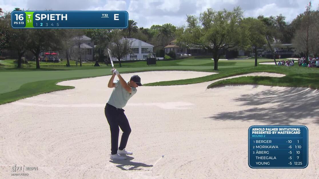 Jordan Spieth hits 231-yard approach to 12 feet, sets up birdie on No ...
