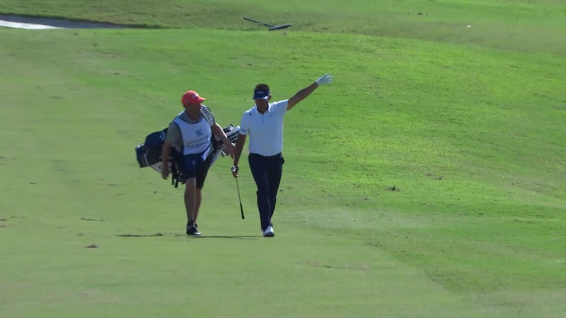 Carl Yuan spins approach in for eagle at Butterfield Bermuda