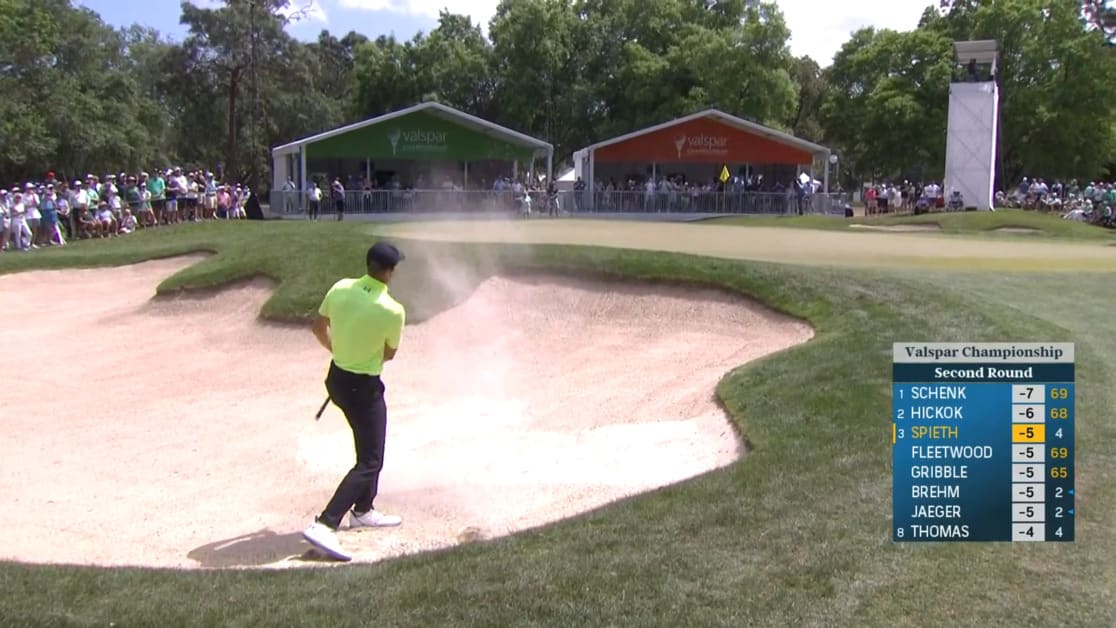 Jordan Spieth's crafty bunker escape leads to birdie at Valspar