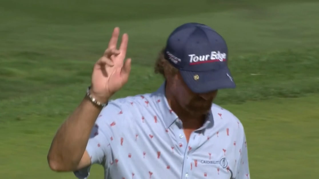 Tim Petrovic gets up-and-down from greenside bunker for birdie at ...