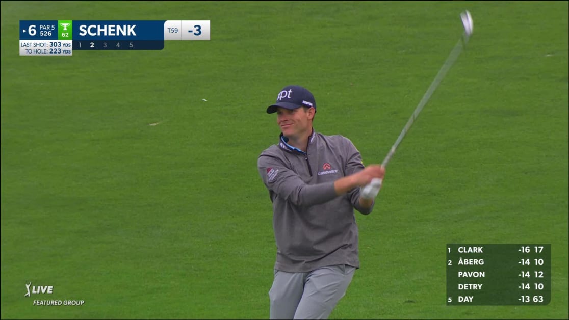Adam Schenk makes birdie on No. 6 at AT&T Pebble Beach