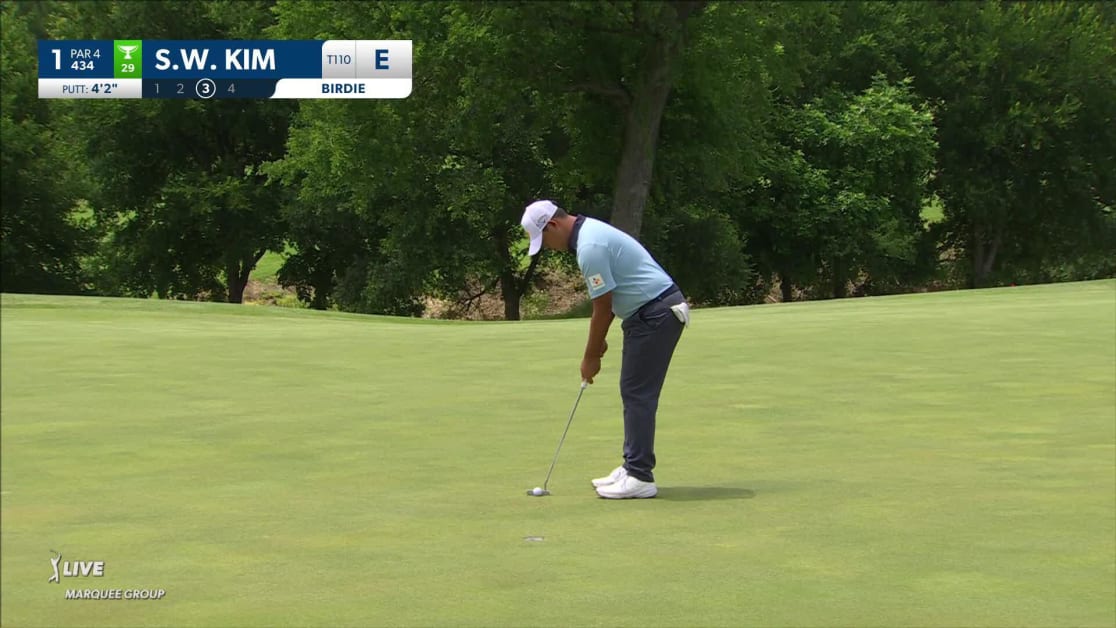 Si Woo Kim curls in putt for birdie at CJ CUP Byron Nelson