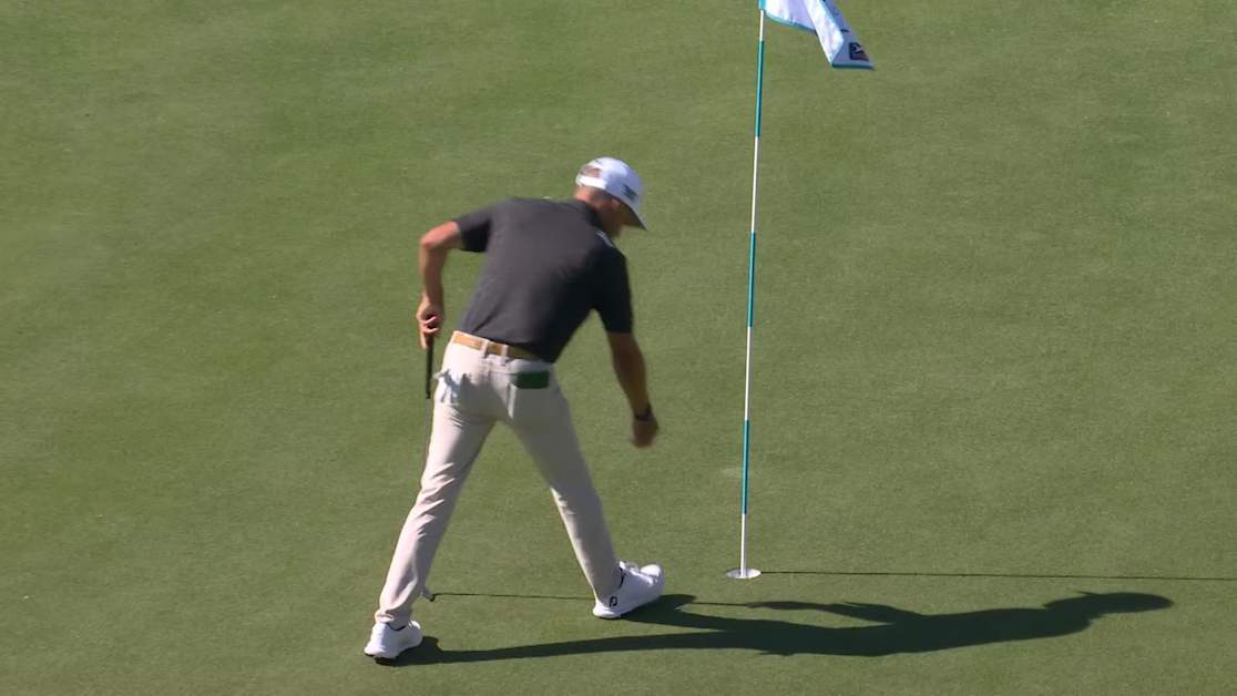 Eric Cole chips in for birdie at Valspar