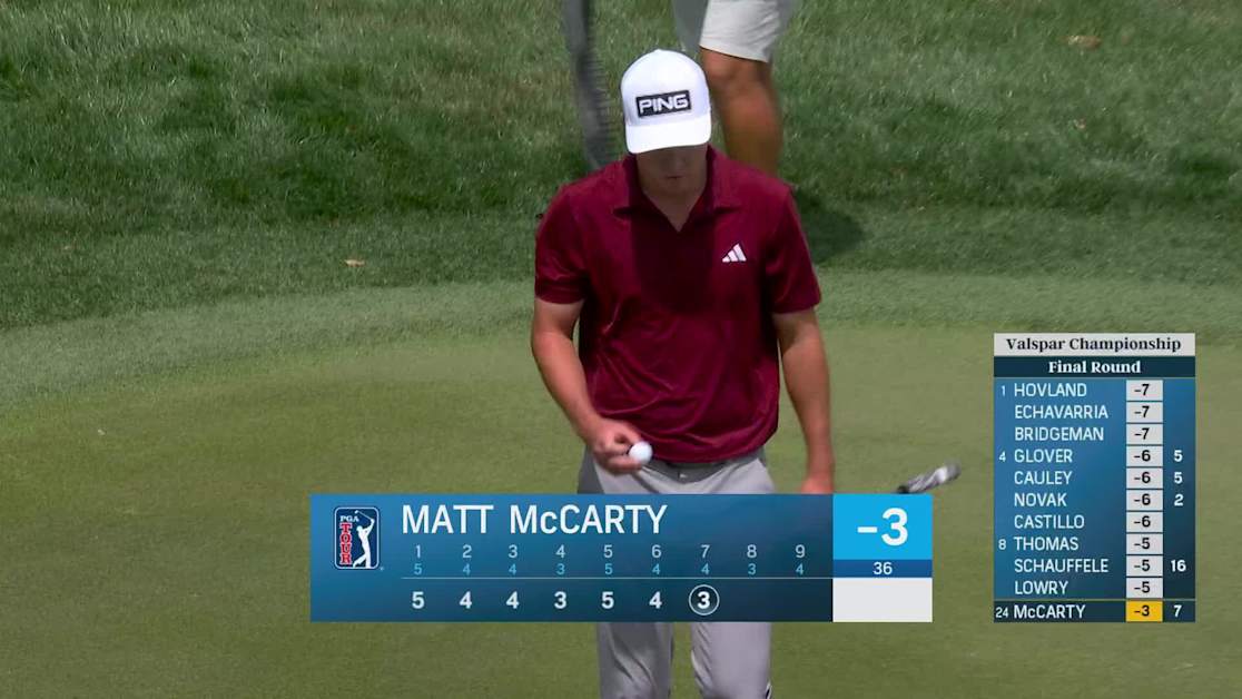 Matt McCarty makes a 10-foot birdie putt at Valspar