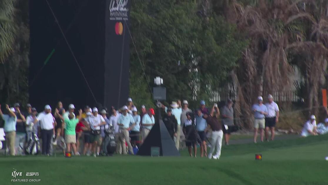 Shane Lowry holes out 90-foot shot for eagle on No. 12 at Arnold Palmer