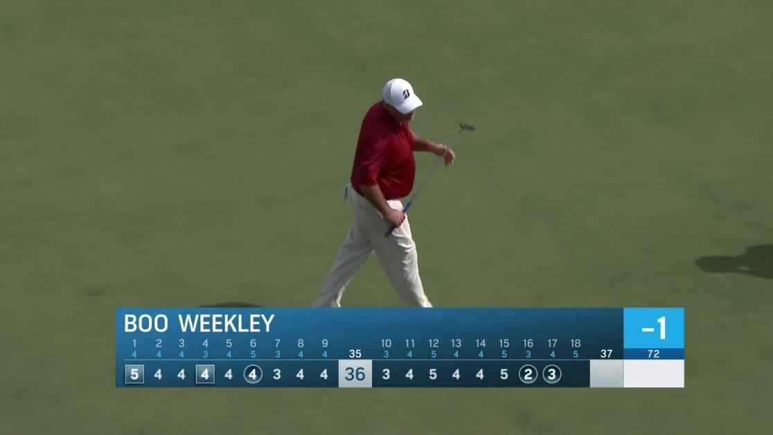 Boo Weekley makes birdie putt on No. 17 at Chubb Classic