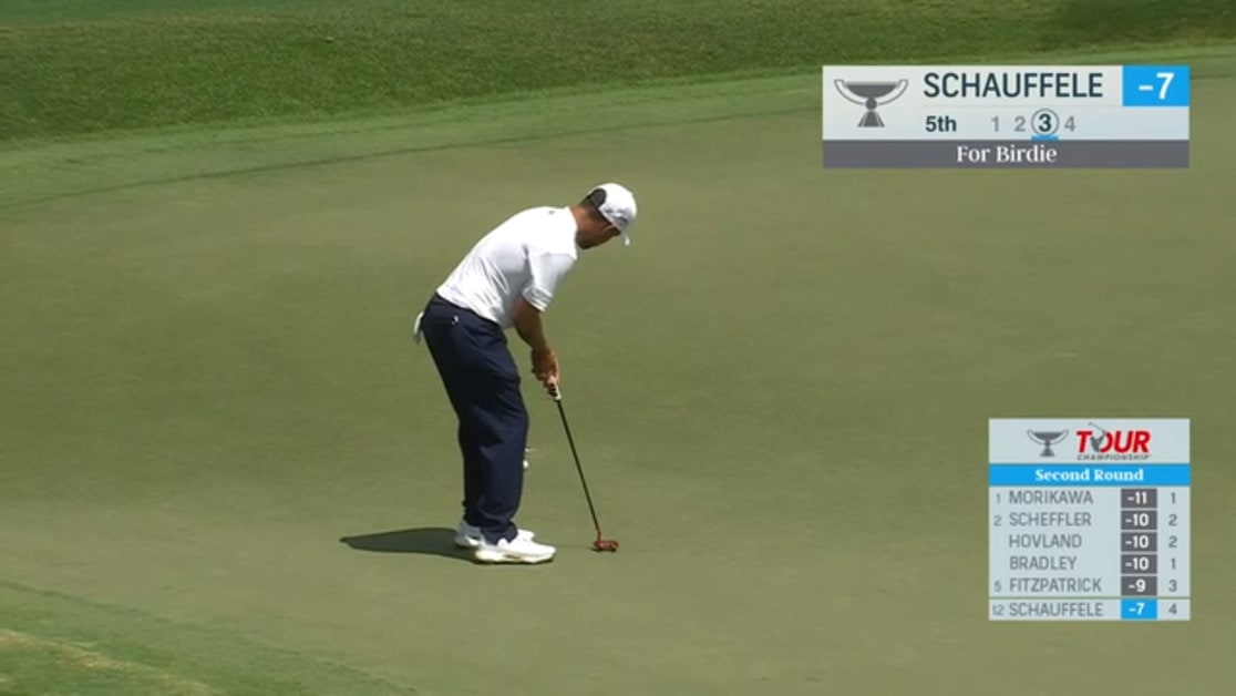 Xander Schauffele makes birdie on No. 5 at TOUR Championship