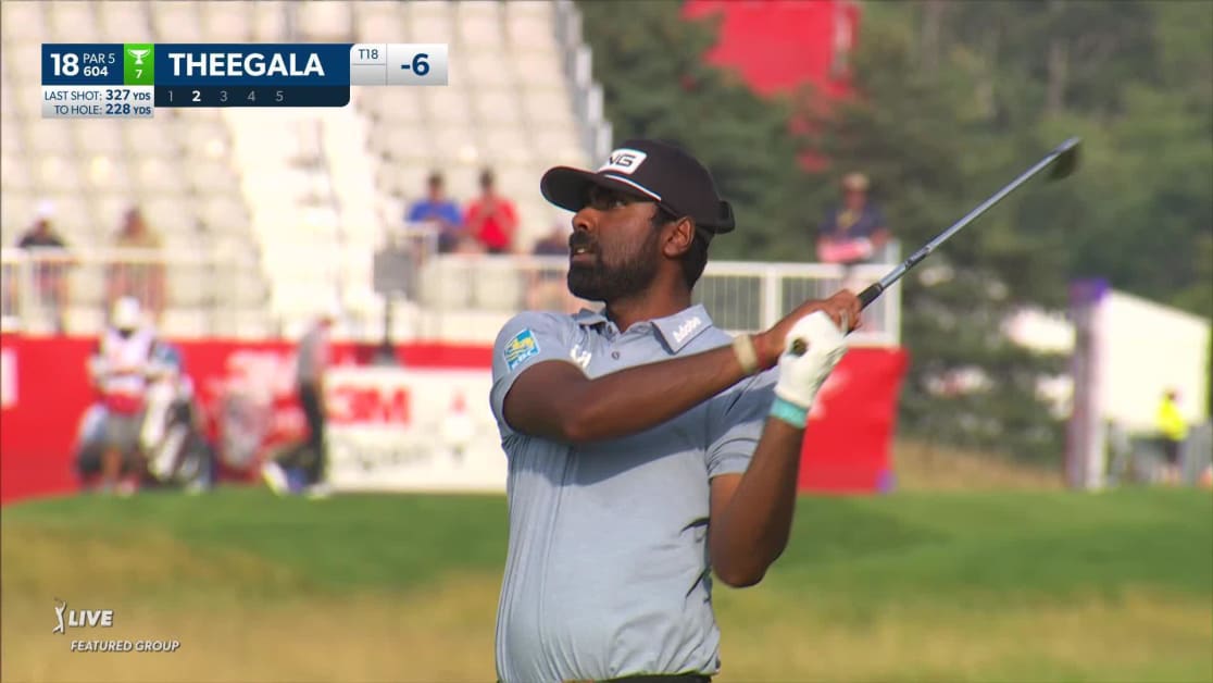Sahith Theegala makes birdie on No. 18 at 3M Open