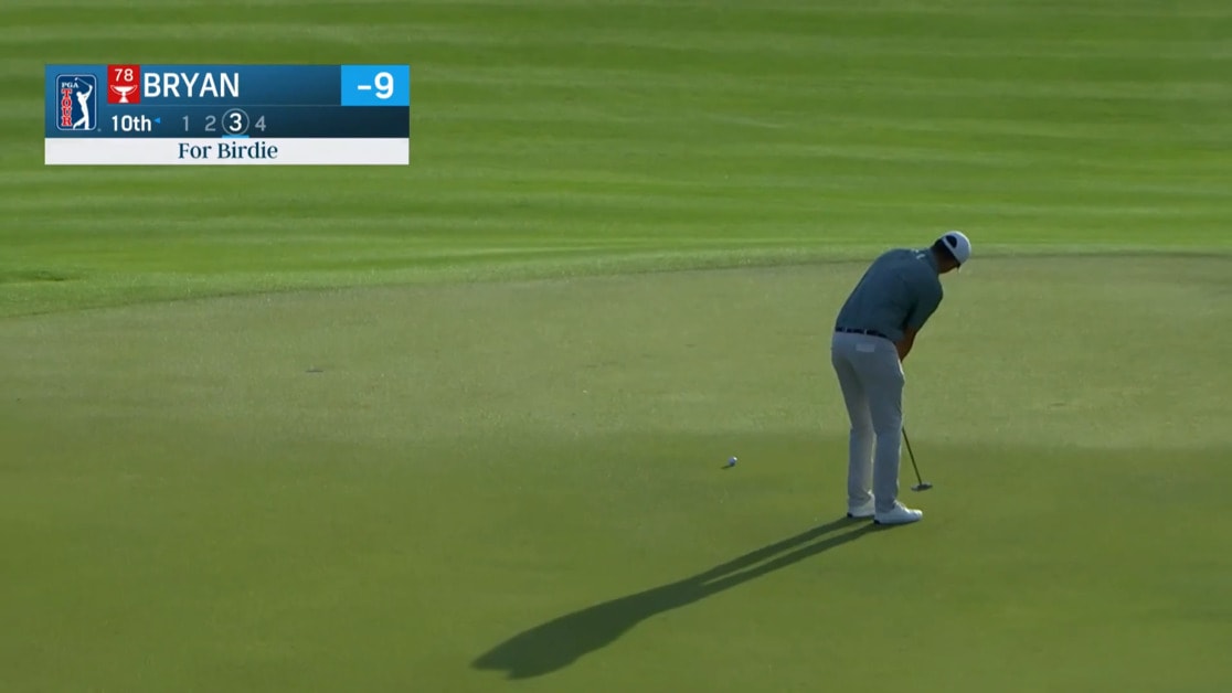 Wesley Bryan sends in birdie putt at Corales Puntacana