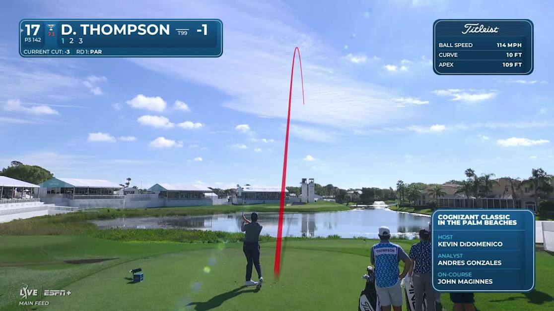 Davis Thompson fires tee shot to 10 feet and birdies at Cognizant Classic