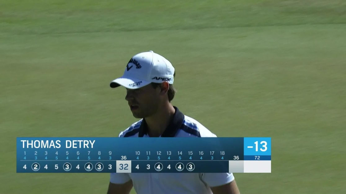 Thomas Detry makes birdie on No. 15 at Corales Puntacana