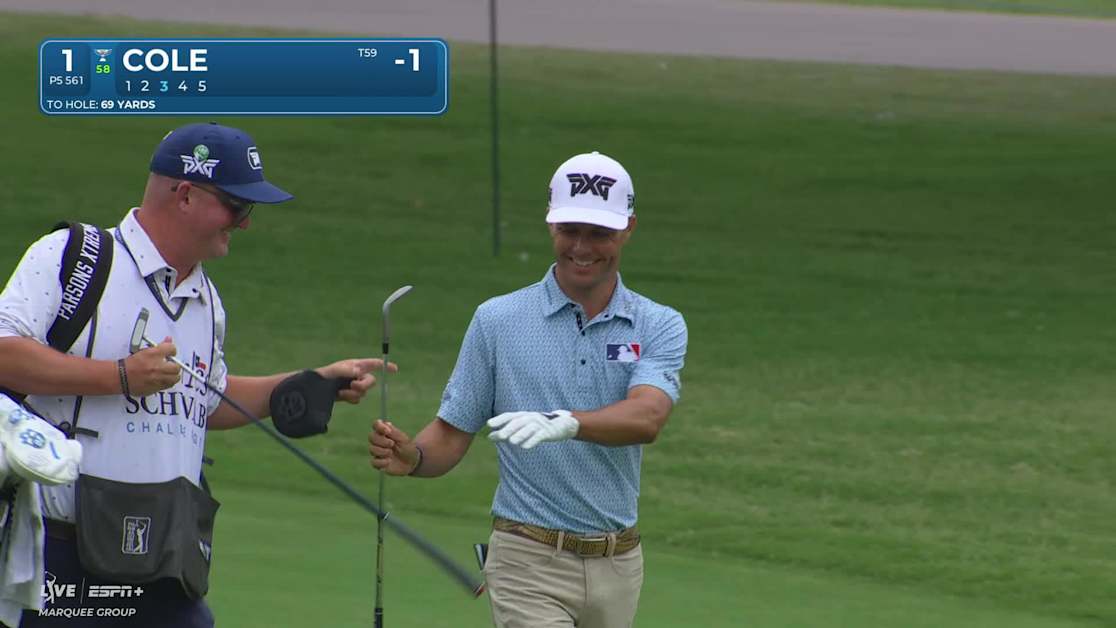 Eric Cole makes birdie on No. 1 at Charles Schwab