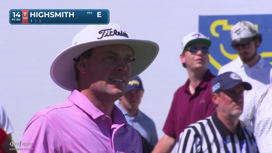 Joe Highsmith hits tee shot to 5 feet, sets up birdie on No. 14 at RBC ...