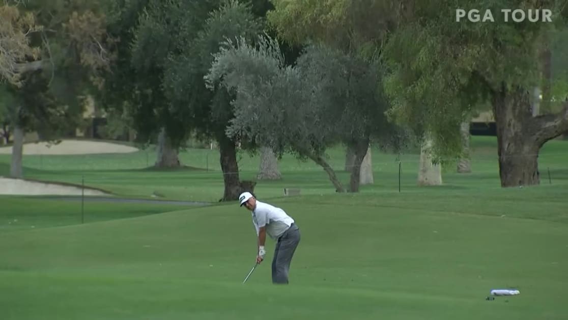 Kevin Sutherland birdies No. 12 in Round 2 at Schwab Cup Championship