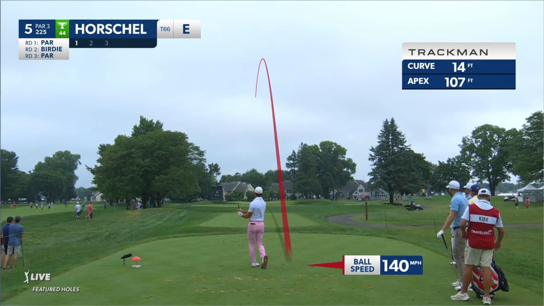 Billy Horschel sticks tee shot to set up birdie at Travelers