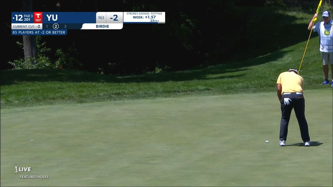 Kevin Yu converts putt for birdie at John Deere