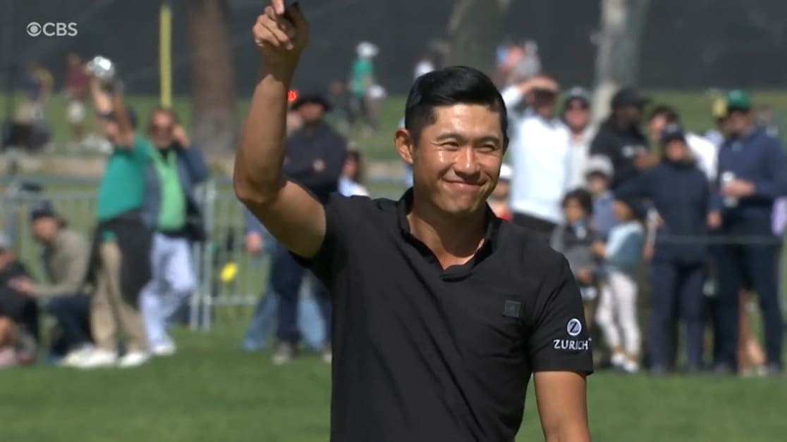 Collin Morikawa holes incredible flop shot for eagle at Genesis