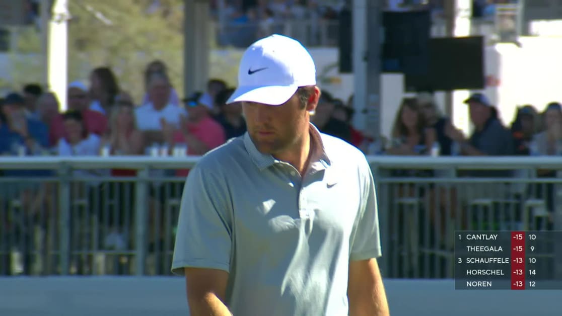 Scottie Scheffler rolls in 22-footer for birdie at WM Phoenix Open