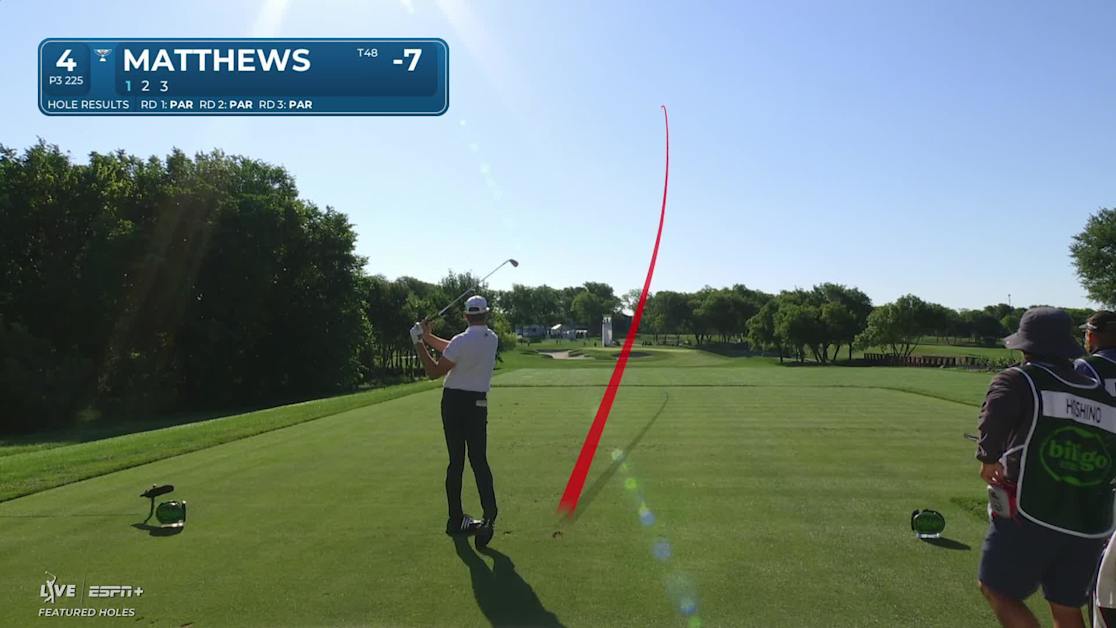 Brandon Matthews sinks a 30-foot birdie putt on No. 4 at THE CJ CUP