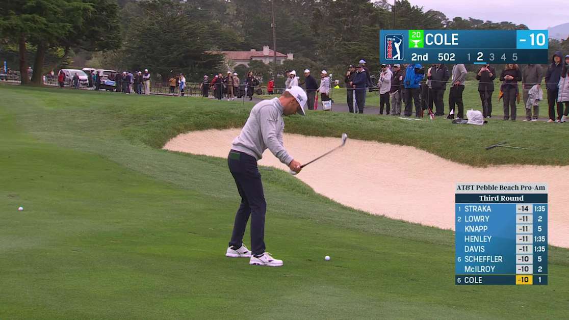 Eric Cole goes right at the flag to set up eagle at AT&T Pebble Beach