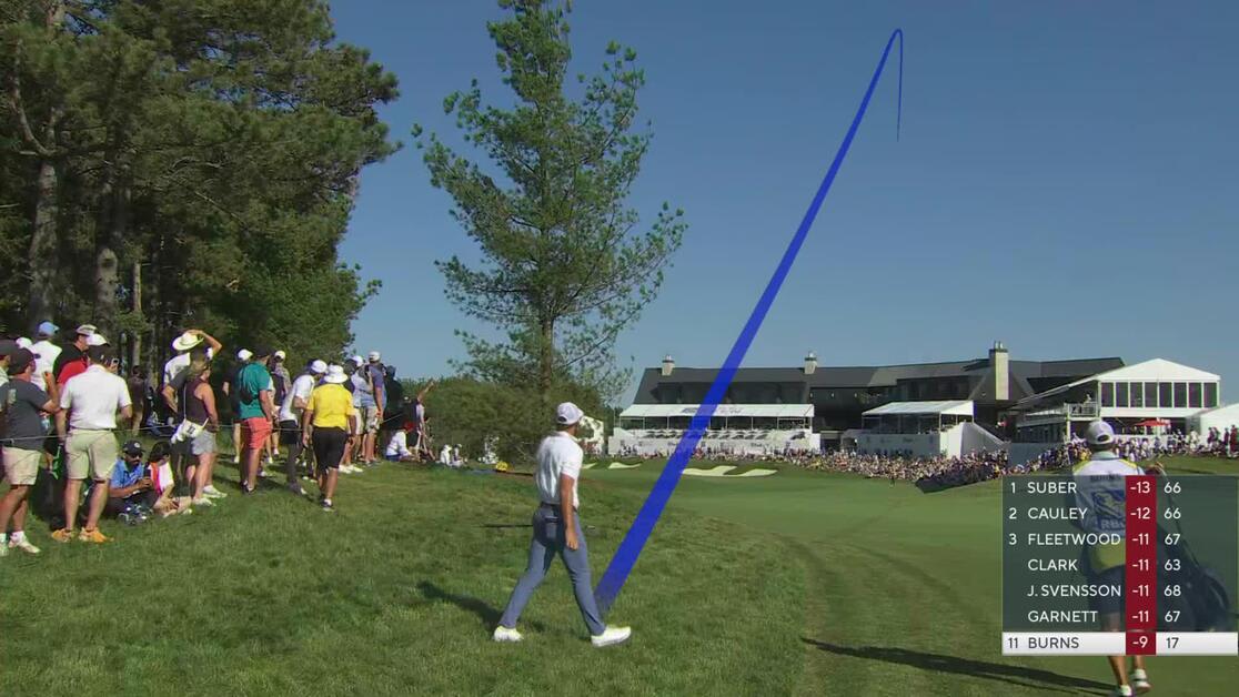 Sam Burns drains 9-foot putt for birdie on No. 18 at RBC Canadian