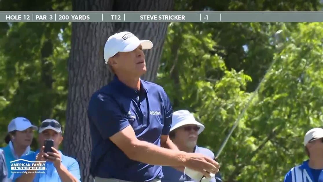 Steve Stricker sticks tee shot close to yield birdie at American