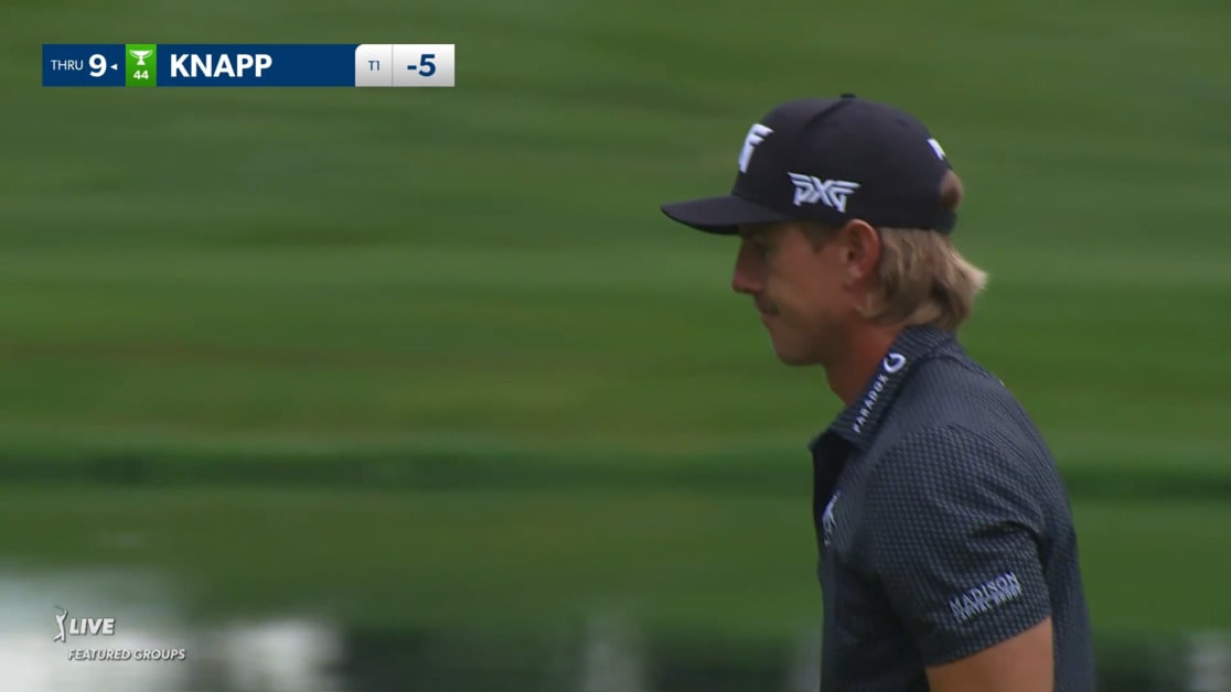 Jake Knapp cards back-to-back birdies on No. 18 at John Deere