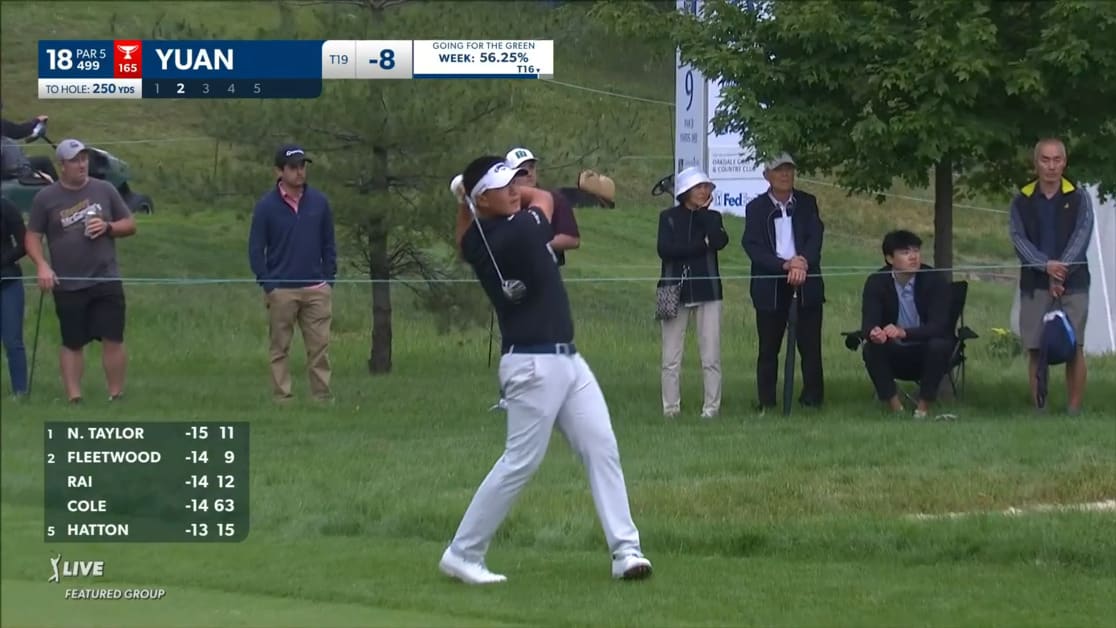 Carl Yuan finds the green in two to set up birdie at RBC Canadian
