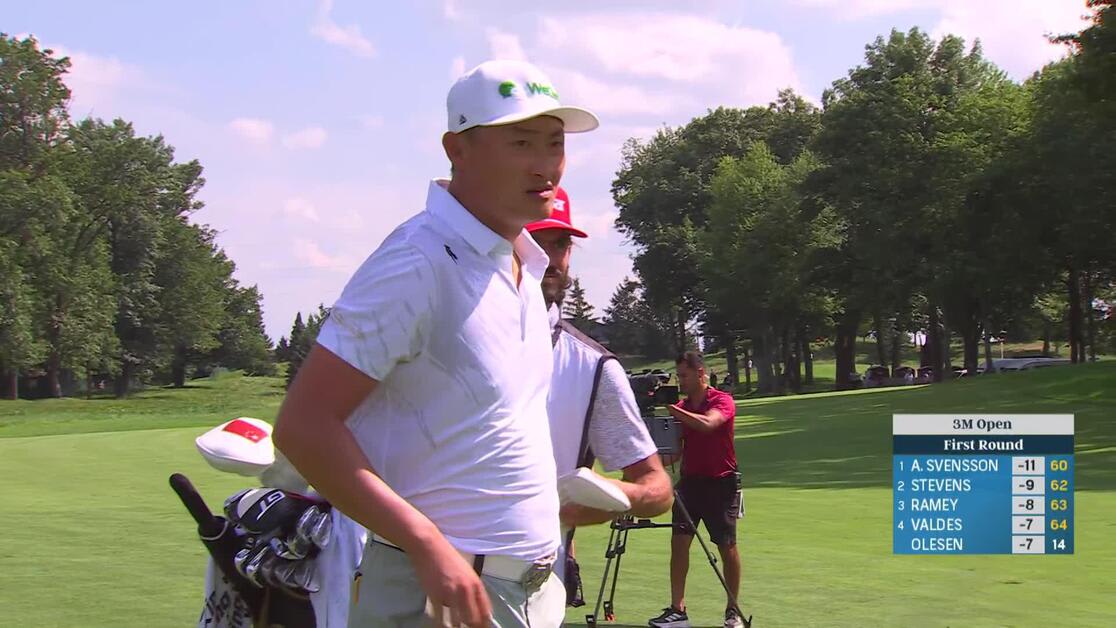 Haotong Li makes birdie on No. 12 at 3M Open