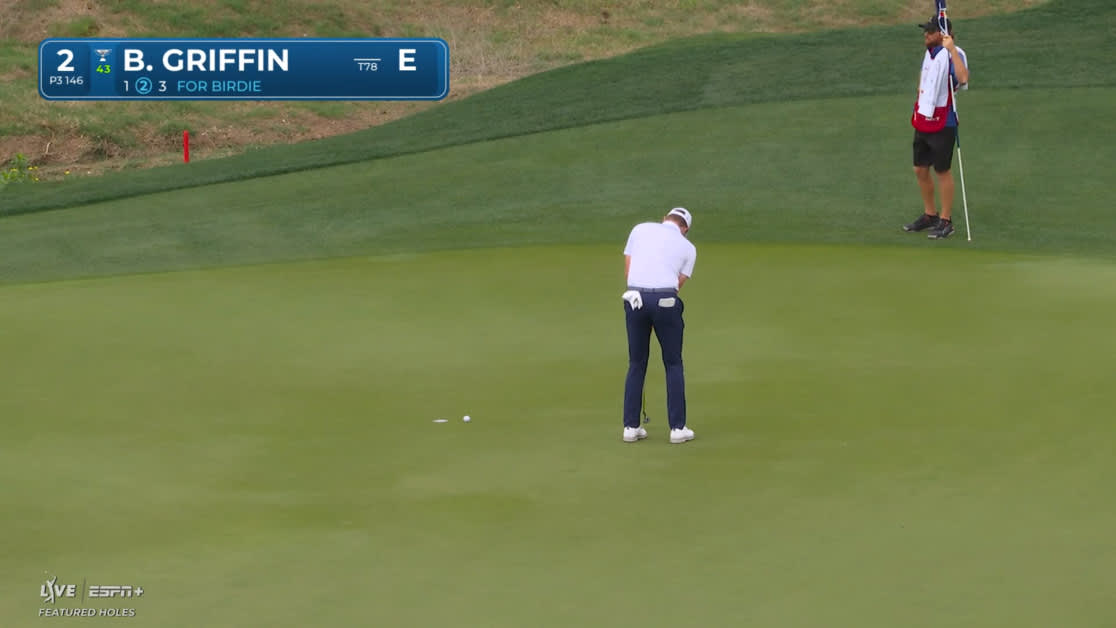 Ben Griffin makes short birdie putt at Houston Open