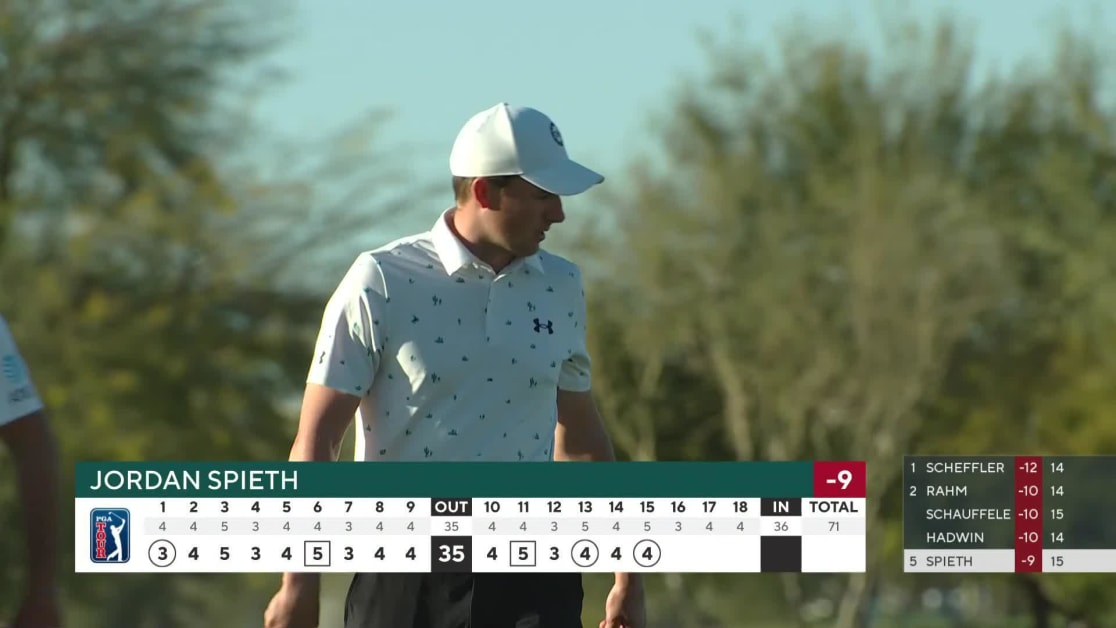 Jordan Spieth's tight wedge and birdie at WM Phoenix Open