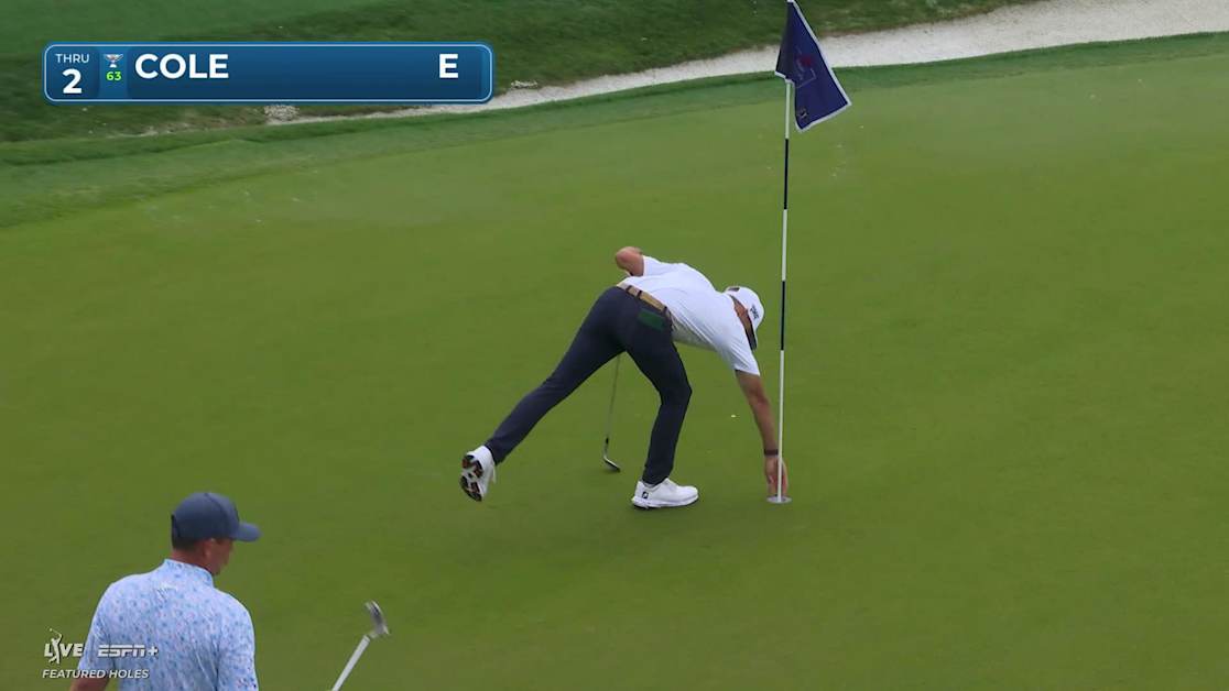 Eric Cole chips in birdie from 37 feet at Houston Open