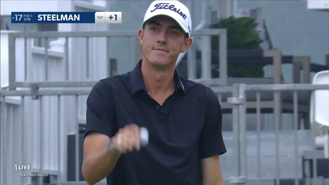 Ross Steelman makes birdie putt at Rocket Mortgage