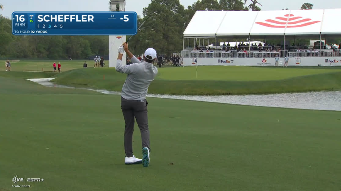 Scottie Scheffler wedges it tight to set up birdie at Houston Open